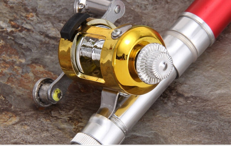 Mini Pocket Fish Pen Shape Portable Aluminum Alloy Fishing Rod Pole ...