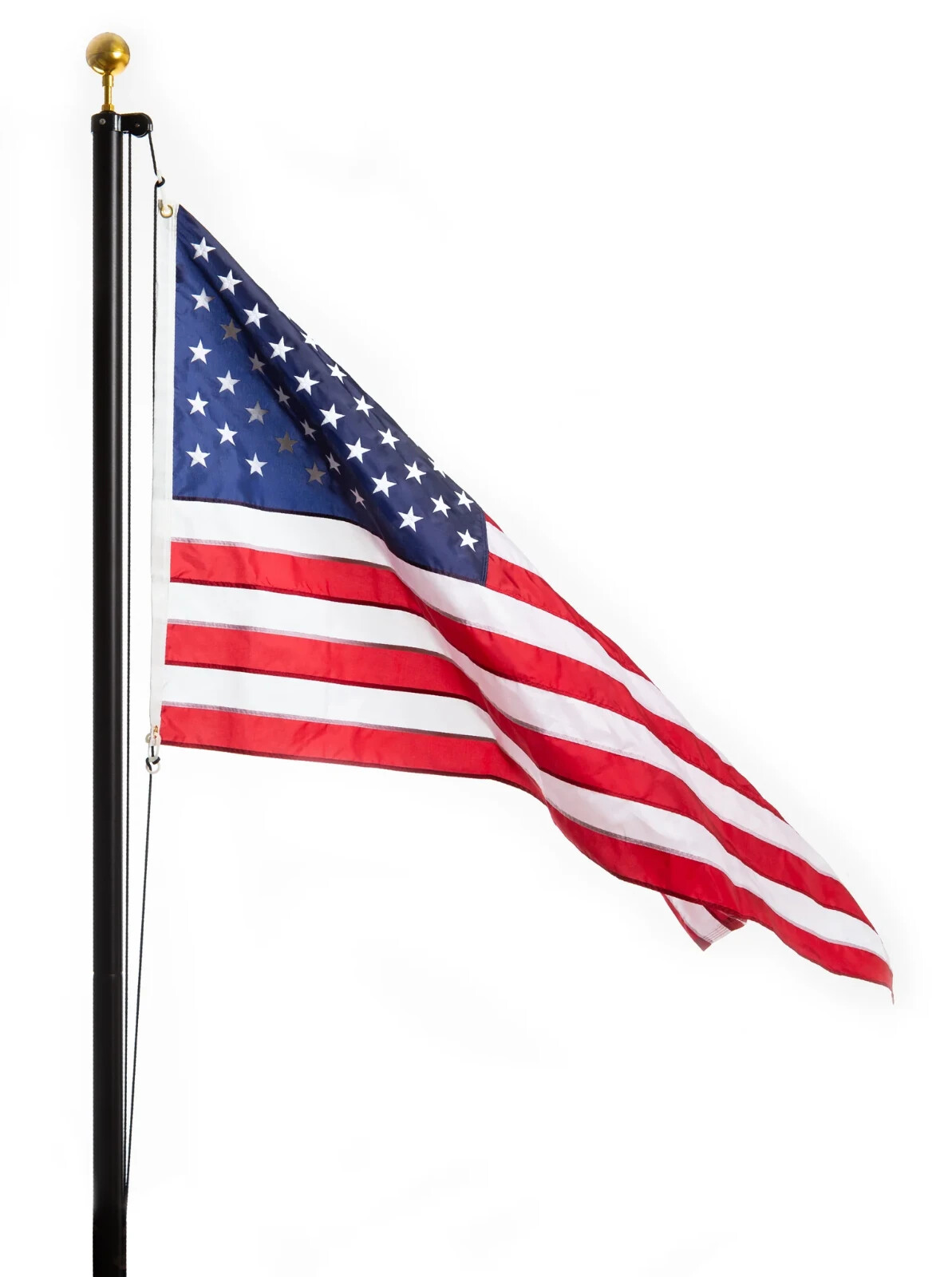EZ 21' Flag Pole - Made in USA - 5 Year Warranty - Black Aluminum ...