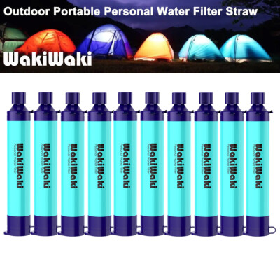 Personal Water Filter Straws Outdoor Emergency Portable Water ...