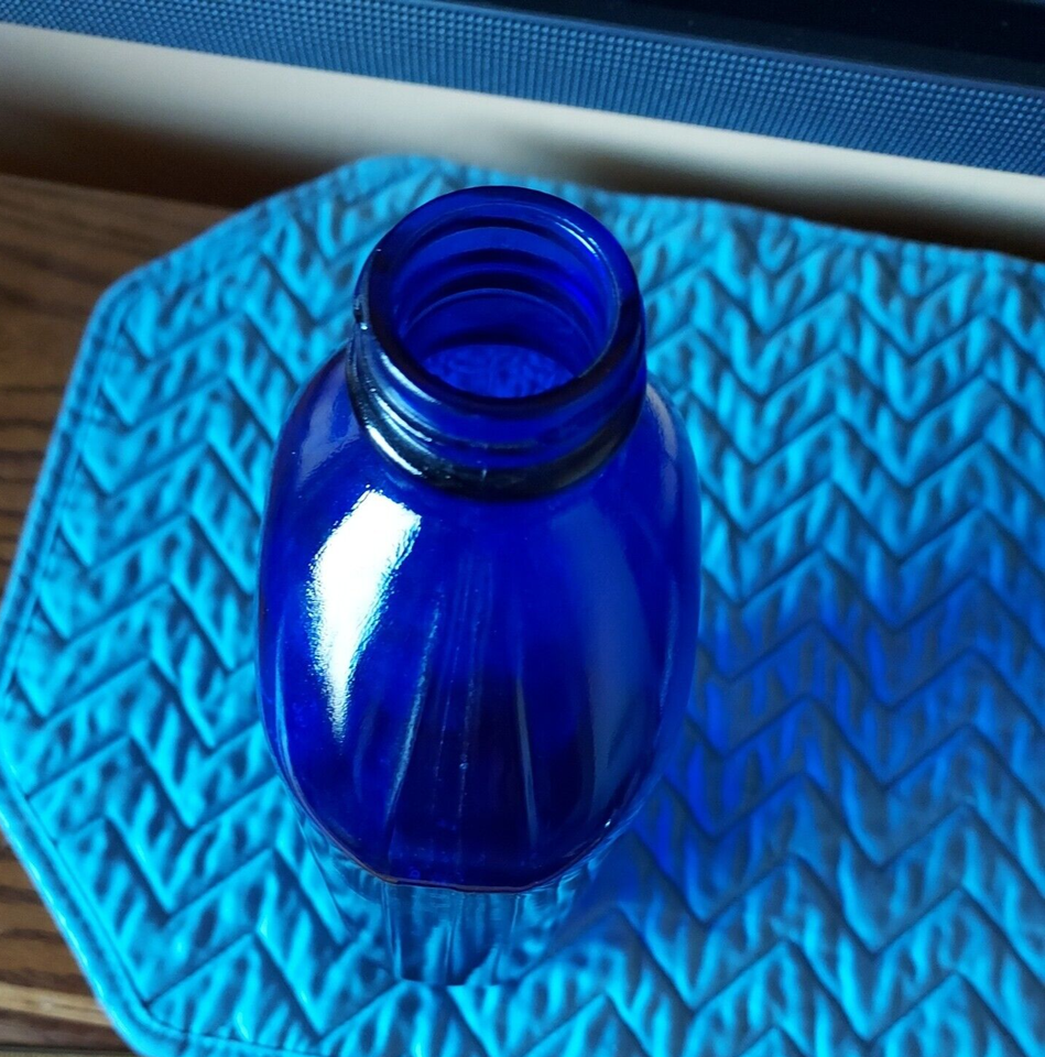 Vintage Cobalt Blue Genuine Phillips Glass Bottle Made in USA 9" Tall ...