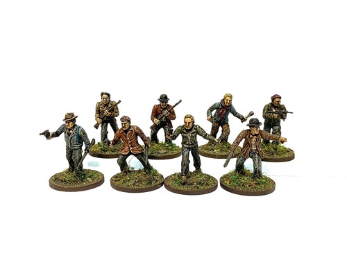 FRENCH PARTISAN MILITIA INFANTRY ARMY 8 28mm painted Historical WW2 ...