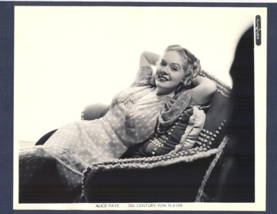 SEXY ALICE FAYE PORTRAIT BY HURRELL - 1930s NEAR MINT CONDITION | eBay