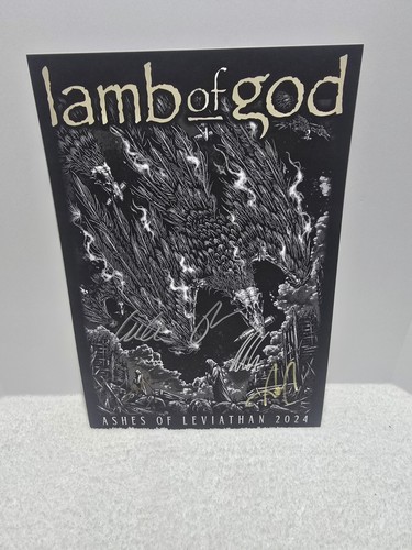 LAMB OF GOD VIP Signed Poster 2024 Tour 20th Anniversary Ashes Of The ...
