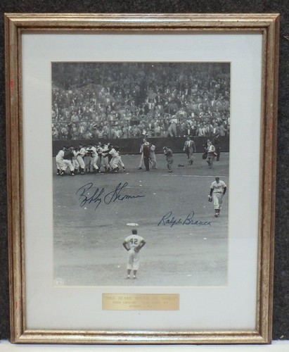 Bobby Thomson & Ralph Branca AUTOGRAPH 'Shot Heard 'Round the World ...