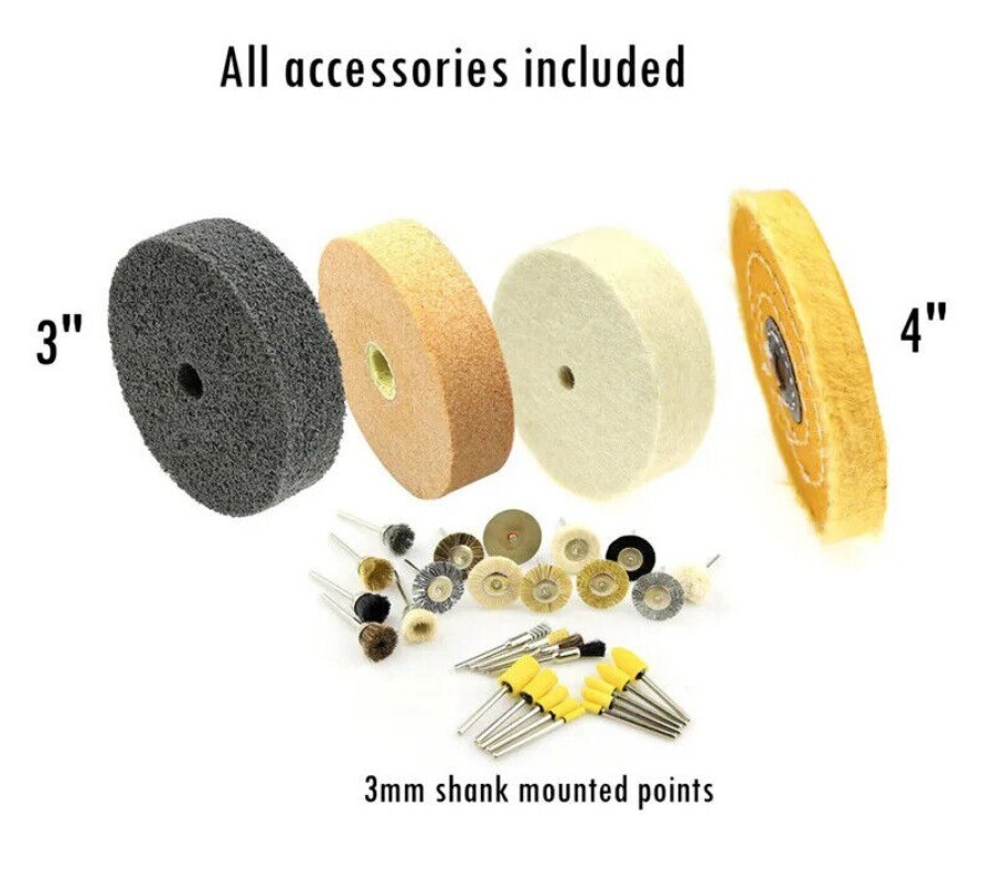 Grinding and Polishing Machine - Adjustable Speed Jewellery Cloth Wheel ...