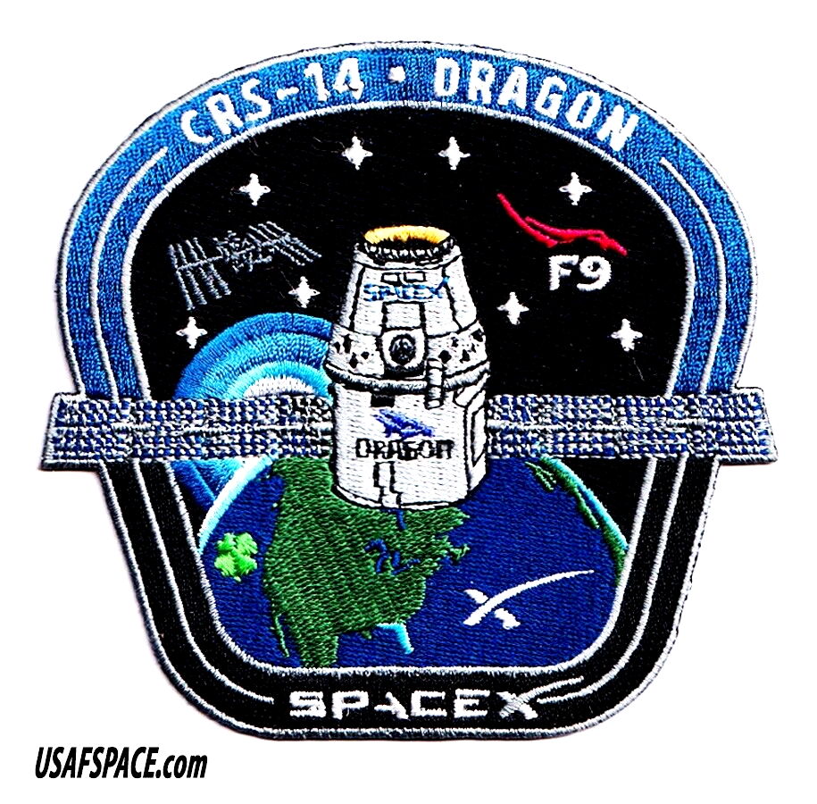 Authentic CRS-14 SPACEX FALCON-9 DRAGON ISS NASA RESUPPLY Mission ...