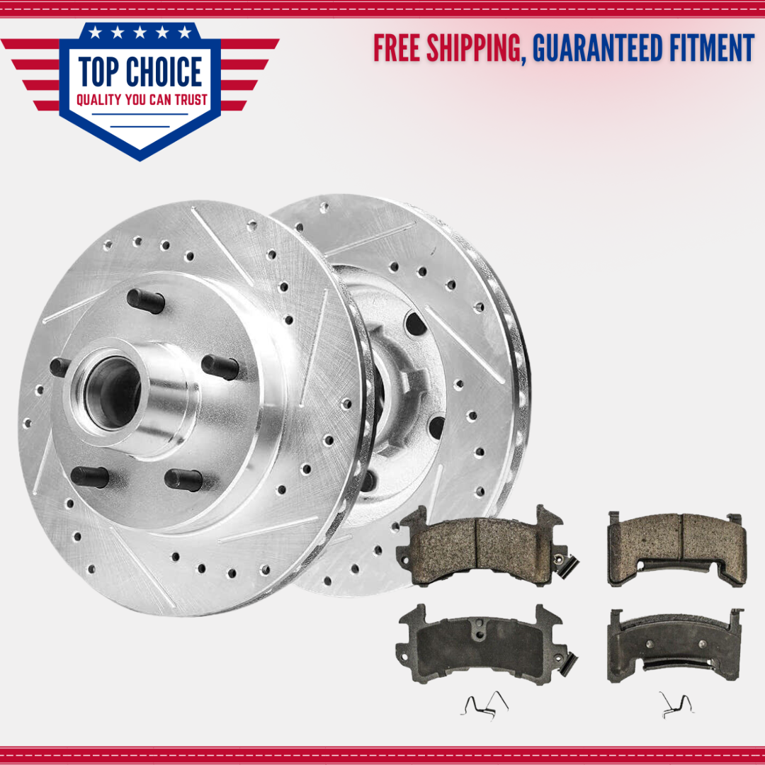 267mm Front Drilled Rotors Brake Pads for Chevy S10 Blazer Camaro ...