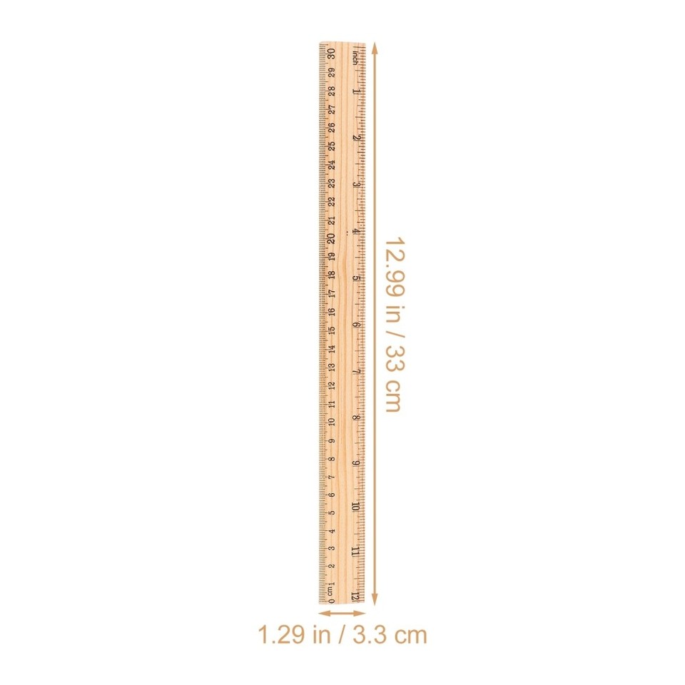 25 Pcs Student Measuring Straight Ruler Vintage Wooden Rulers | eBay