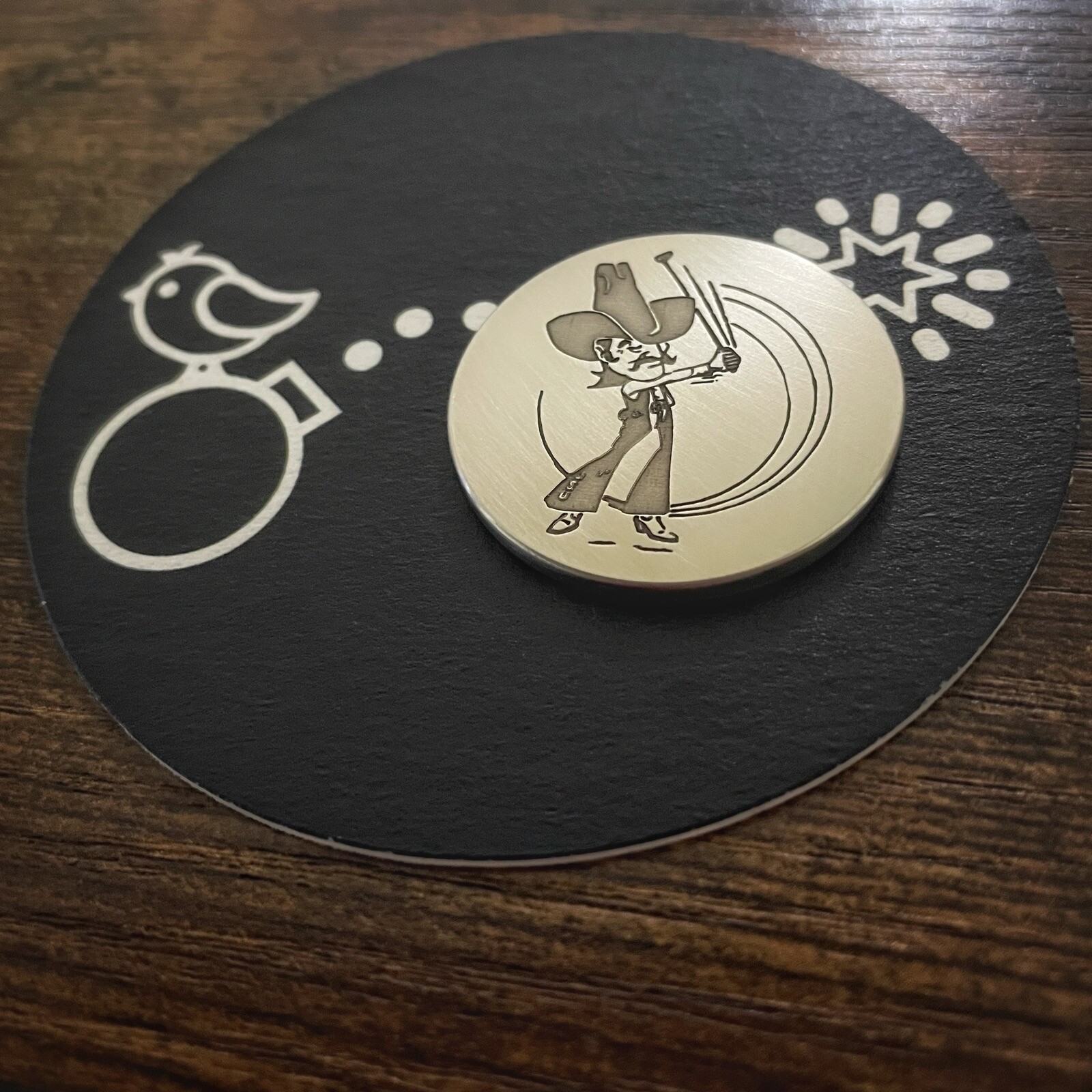 SWINGIN' PETE! OSU 1.5” Laser Engraved Stainless Steel Golf Ball Marker ...