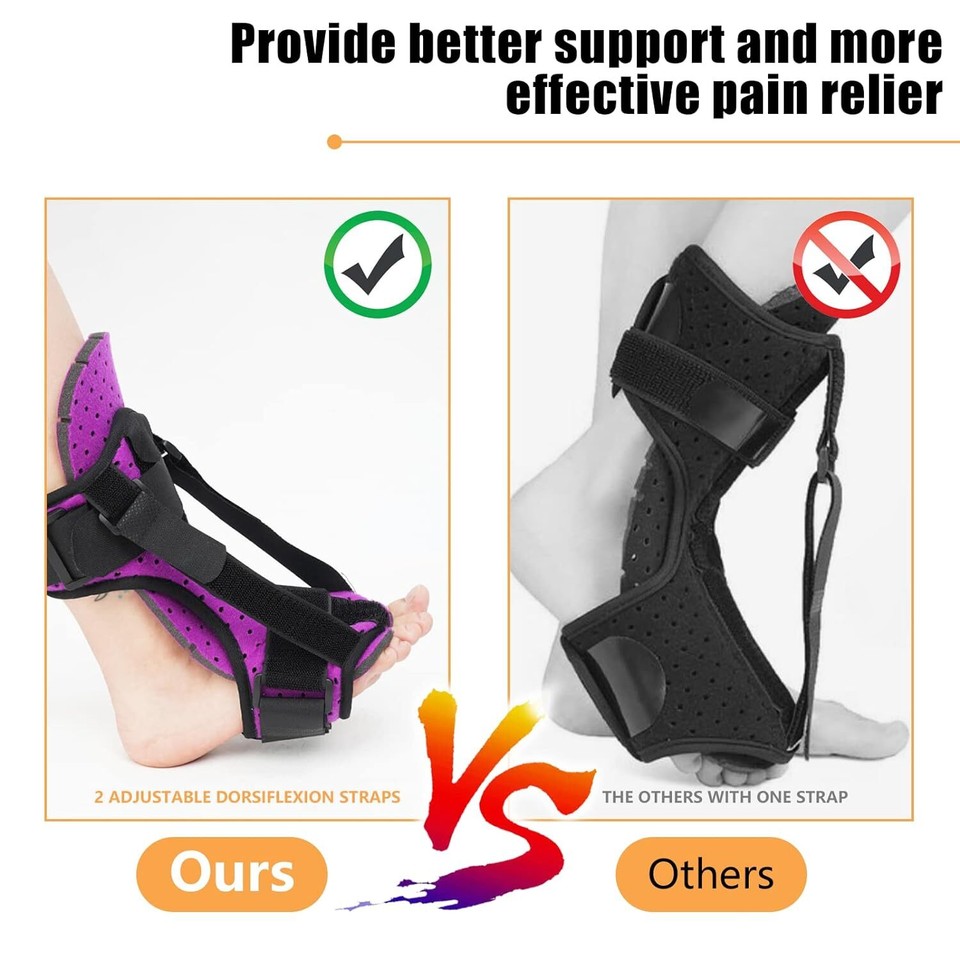 Plantar Fasciitis Night Splint 1 pack Plantar Fasciitis Brace with Soft ...