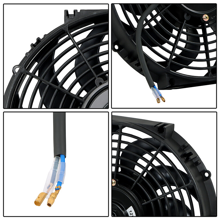 2PC 12" 12V Universal Slim Fan Push Pull Electric Radiator Cooling Fan ...