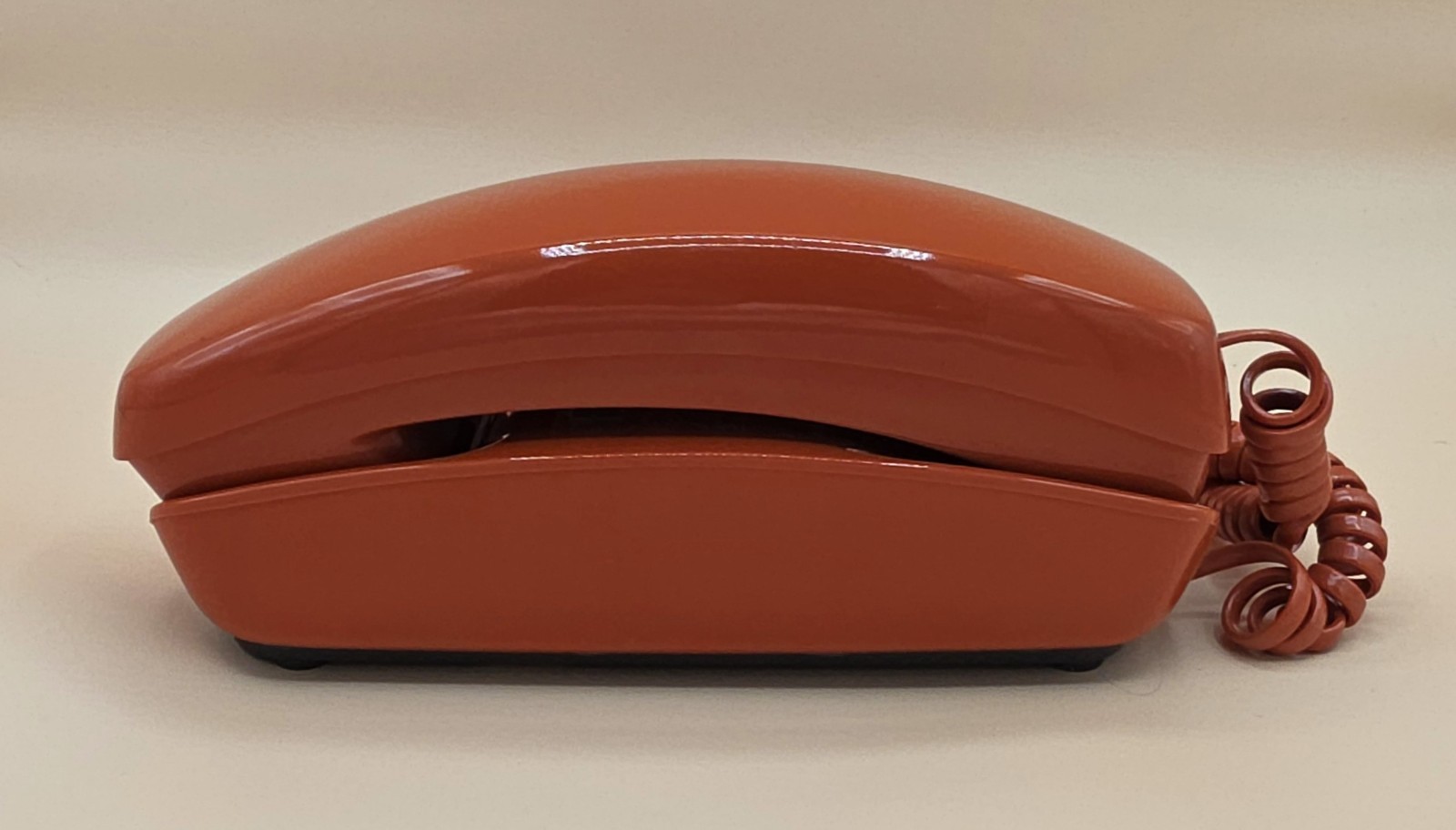 Western Electric Burnt Orange Trimline Push-Button Phone Vintage | eBay