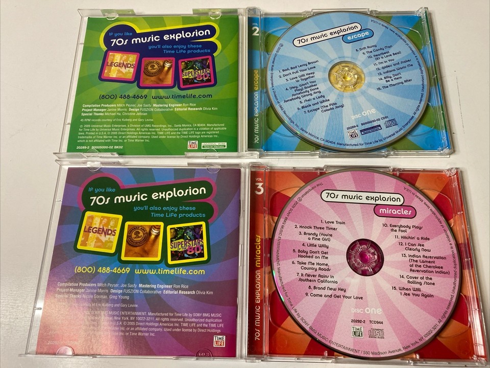 70s Music Explosion Vol 2 & 3: Escape & Miracles (CD, 2005, 2 Discs ...