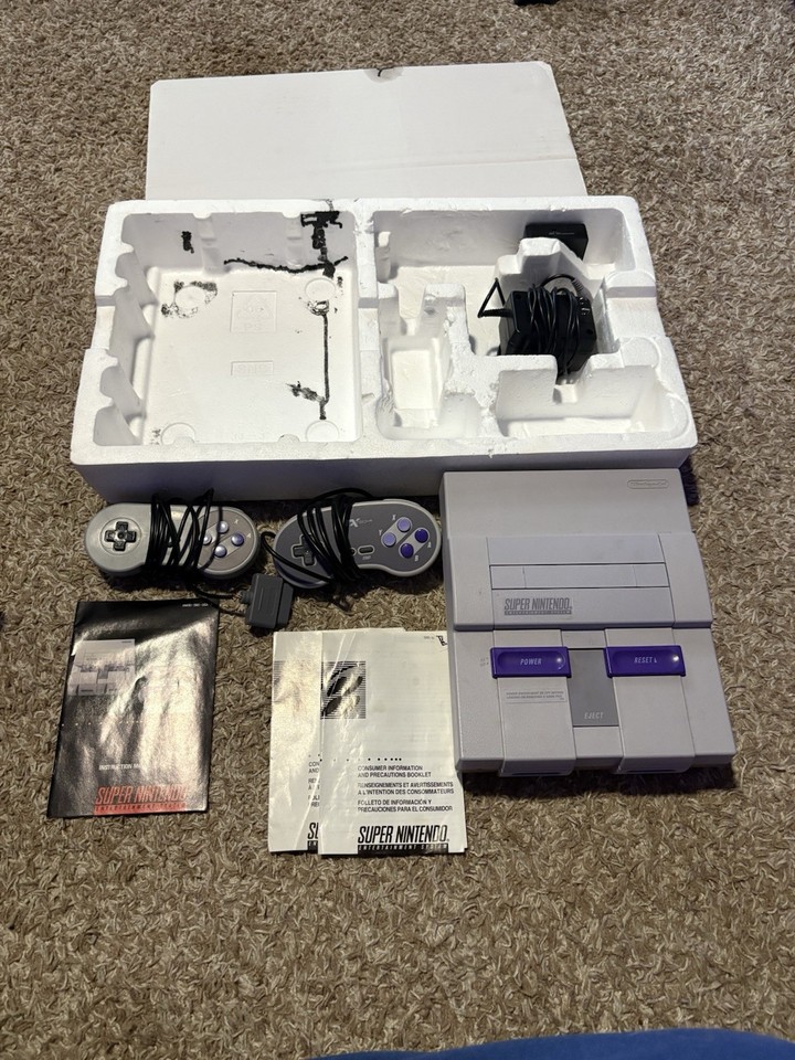 Nintendo SNES Super Nintendo Super Set Box with Inserts and Manuals | eBay