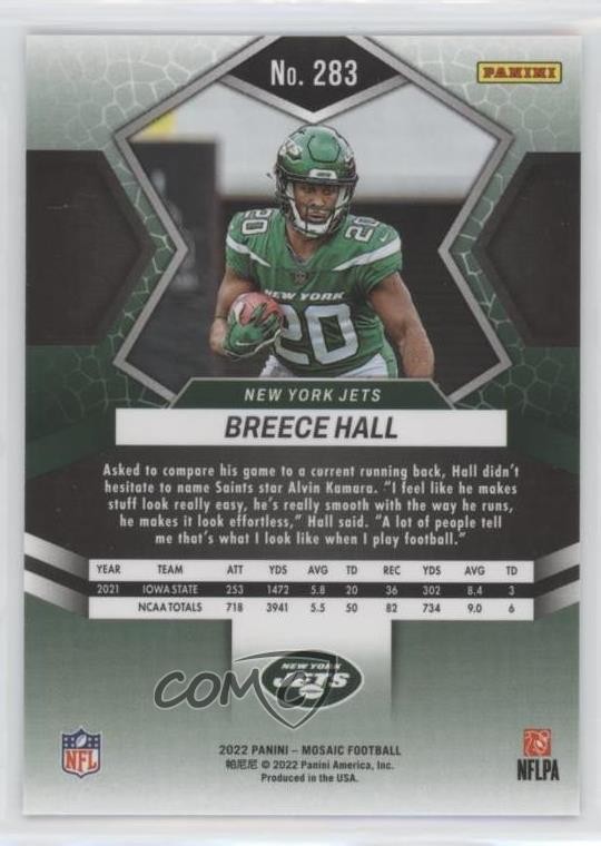 2022 Panini Mosaic NFL Debut Breece Hall #283 Rookie RC uk2 | eBay