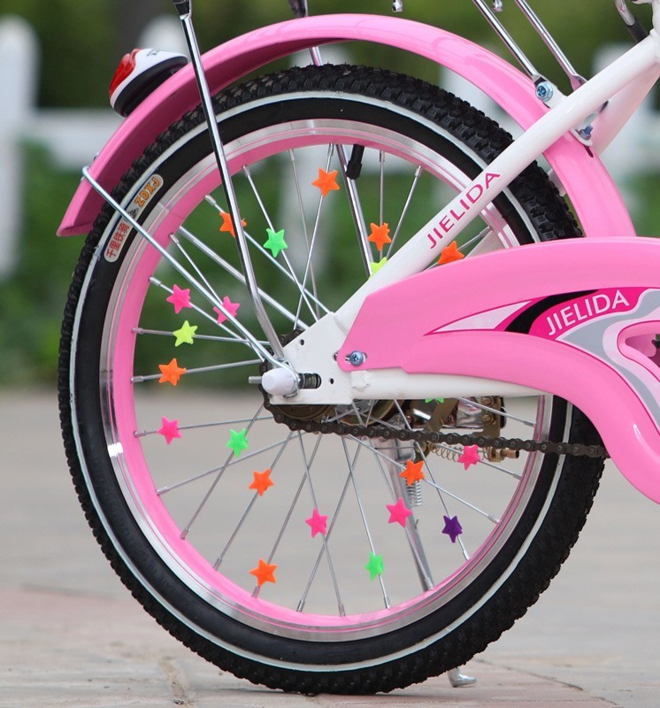 36Pc Bicycle Bike Wheel Plastic Spoke Bead Children Kids Clip Colored ...