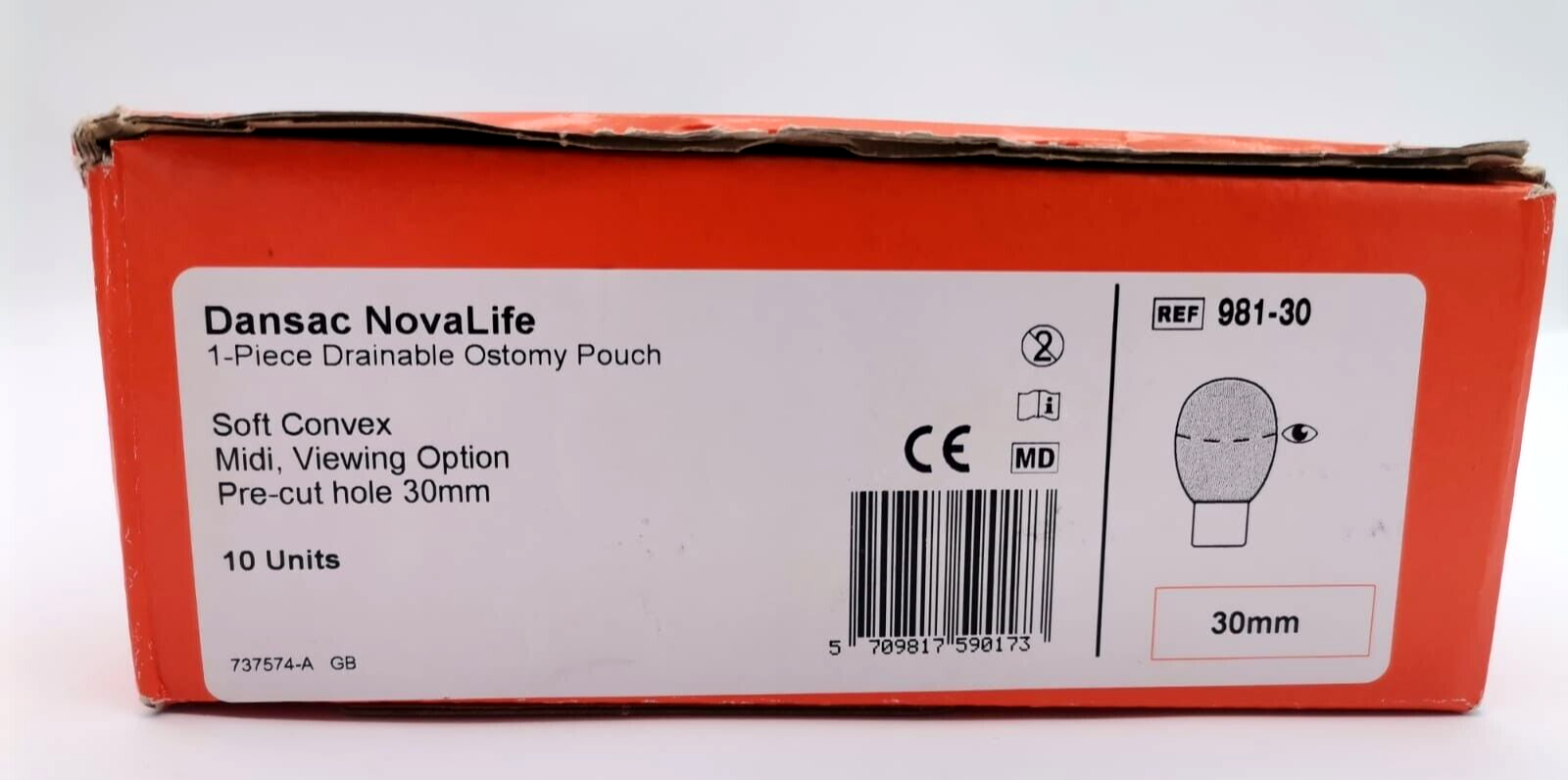 10x Dansac NovaLife Drainable Ostomy Pouch 30mm, Ref 981-30 | eBay UK