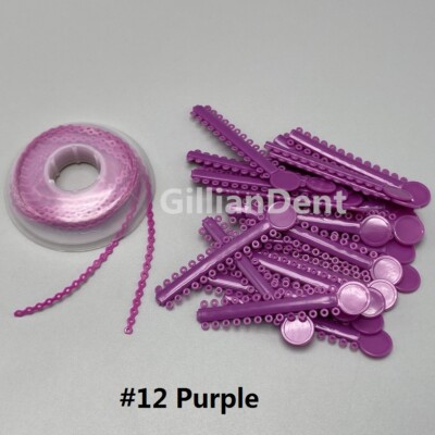 Purple Dental Orthodontic Elastic Ligature Ties Bands Bracket Braces ...