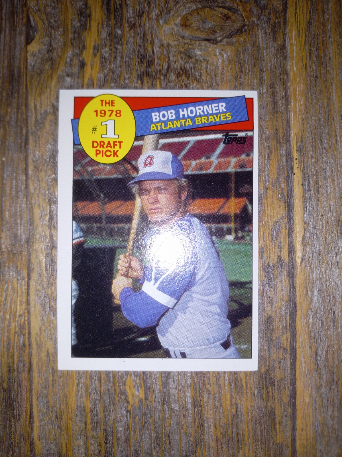 1985 Topps #1 Draft Pick Bob Horner 1978 Atlanta Braves Baseball Team ...