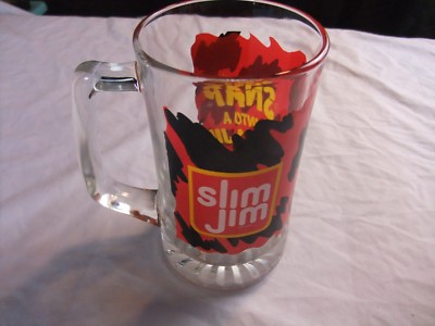 Vintage Slim Jim Snap Into A Slim Jim Glass Mug | eBay