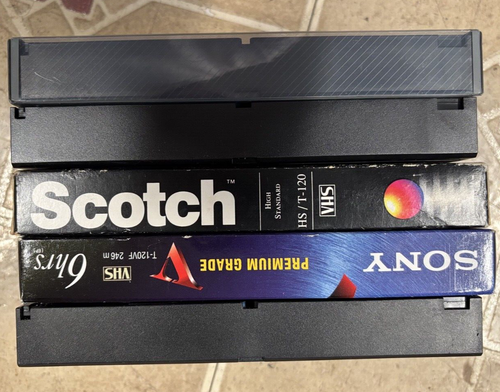 Lot of Five Blank VHS Tapes Lot Vintage Found Footage Various Brands | eBay