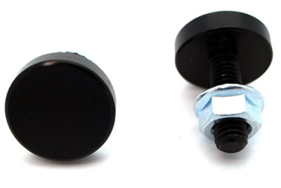 2 Black Billet Aluminum - Custom License Plate Frame Tag Bolts ...