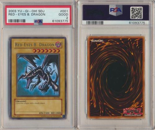 Red-Eyes B. Dragon - SDJ-001 - PSA 2 GOOD - Ultra Rare Unlimited 3775 ...