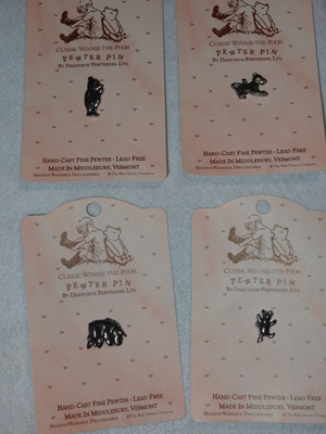 Vintage Disney Classic Winnie-the-Pooh Pewter Pin Set by Danforth ...