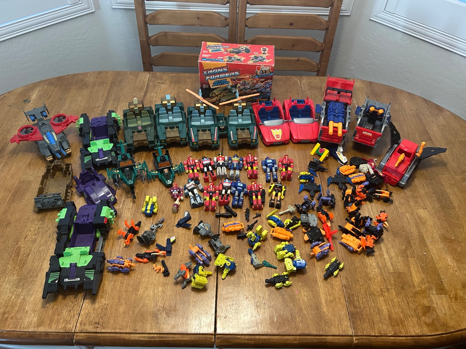 Vintage Transformers G1 Action Master Figure/Vehicle/Weapons Lot + Box ...