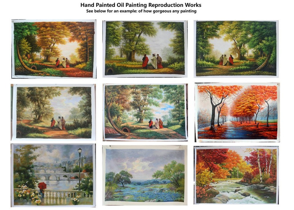 Hand painted Oil painting In the Mountain Sunrise Landscape Albert ...