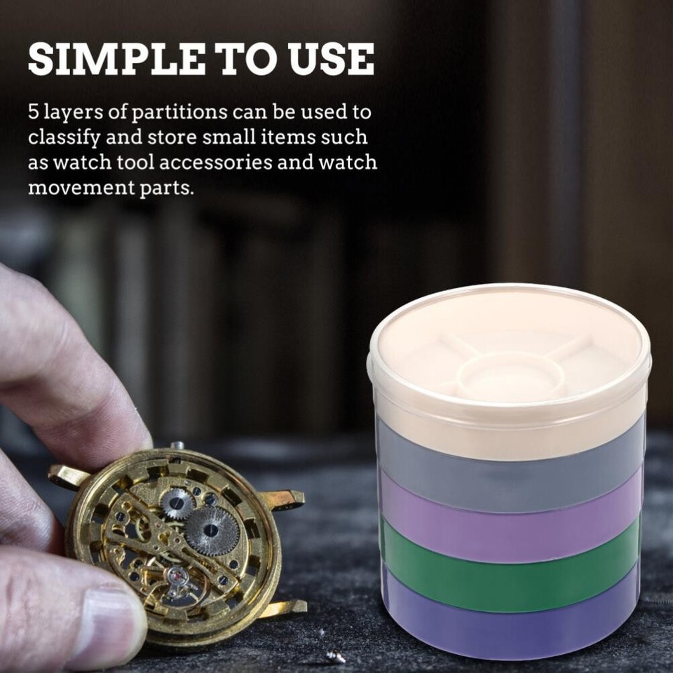 5 Layer Watch Parts Storage Box Reapir Tool Repair Repairing Tray ...