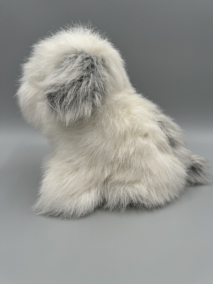 Vintage Chosun Old English Sheepdog Puppy Dog Plush White & Grey Shaggy ...
