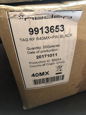 Nedap 9913653 Tag RF R40MX PIN BLACK 500 Pieces Security Tags Case | eBay