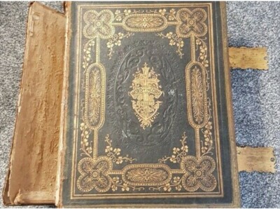 Large Very Heavy Antique HOLY BIBLE Brown’s Self Interpreting Family ...