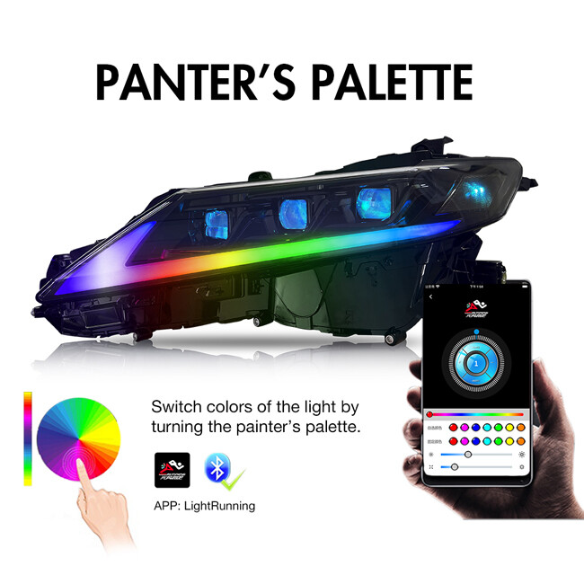 For 2018-2024 Toyota Camry LED Headlight Assembly RGB Custome Colors ...