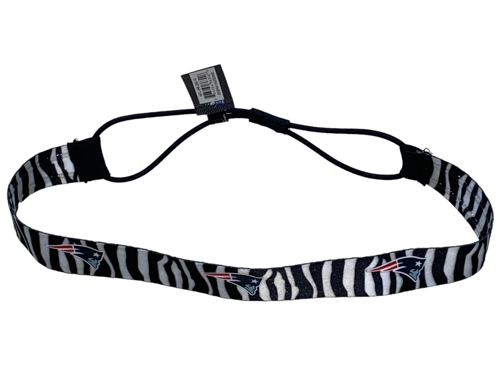 New England Patriots Logo Black & White Zebra Elastic Headband | eBay