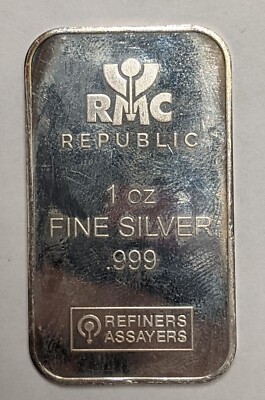 1 oz .999 Fine Silver Bar RMC ~ Republic Metals Corporation | eBay