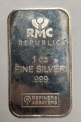 1 oz .999 Fine Silver Bar RMC ~ Republic Metals Corporation | eBay