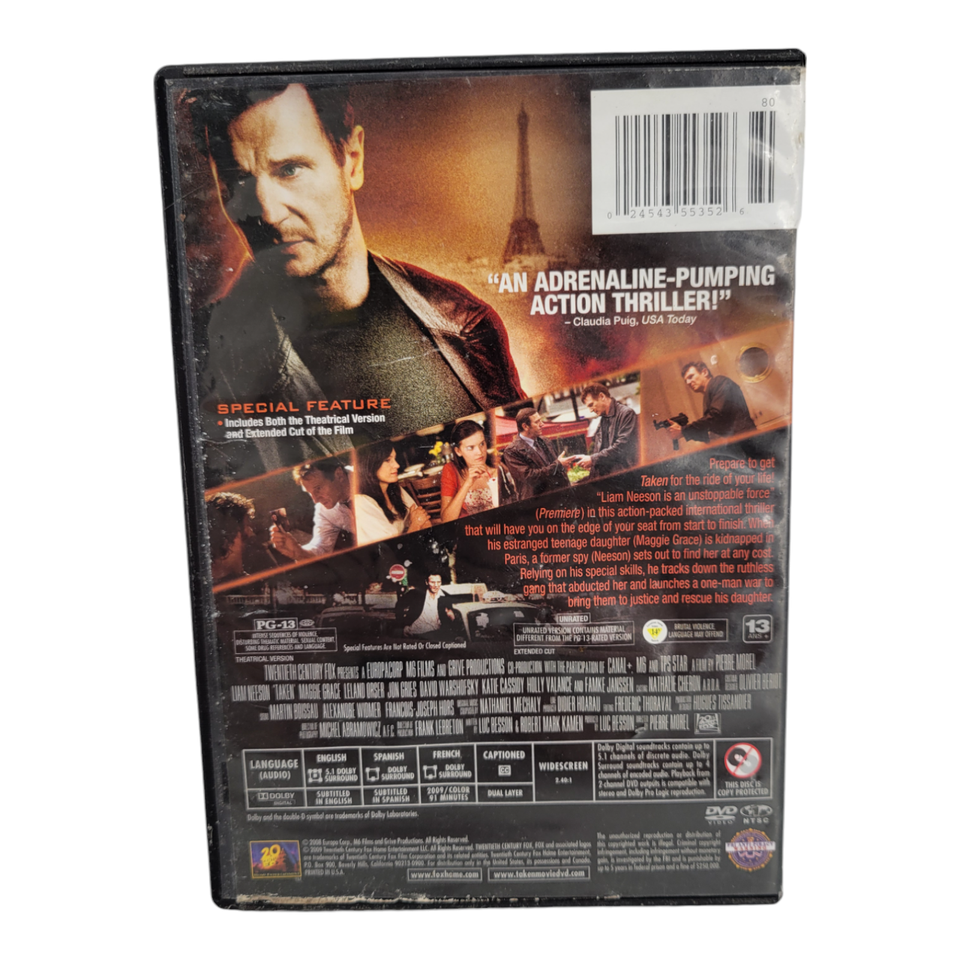 Liam Neeson Maggie Grace Taken Extended Cut DVD 2008 Action Movie | eBay