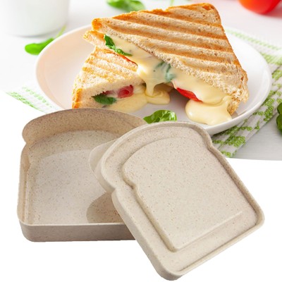 Sandwich Storage Box with Lid Keep Freshing Toast Shape Portable ...