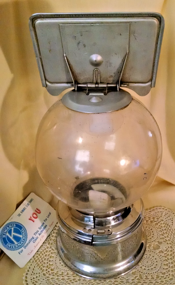 Gumball Machine Ford Vending Plastic Globe Fold Down Topper Sign 10 ...