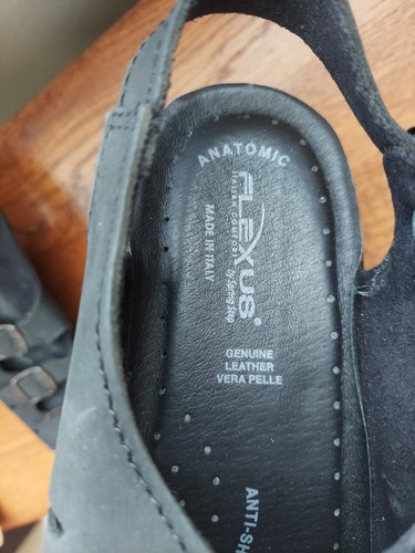 Flexus By Spring Step Women Sandals Black Leather Made In Italy Size 39 Size 8.5 | eBay