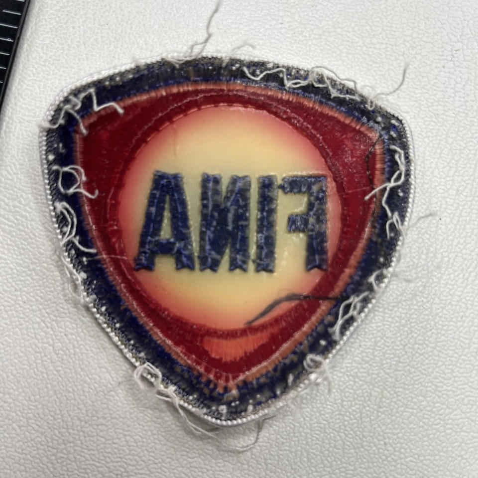 Old Vintage Oil Gasoline FINA GAS STATION PATCH Advertising / Uniform ...