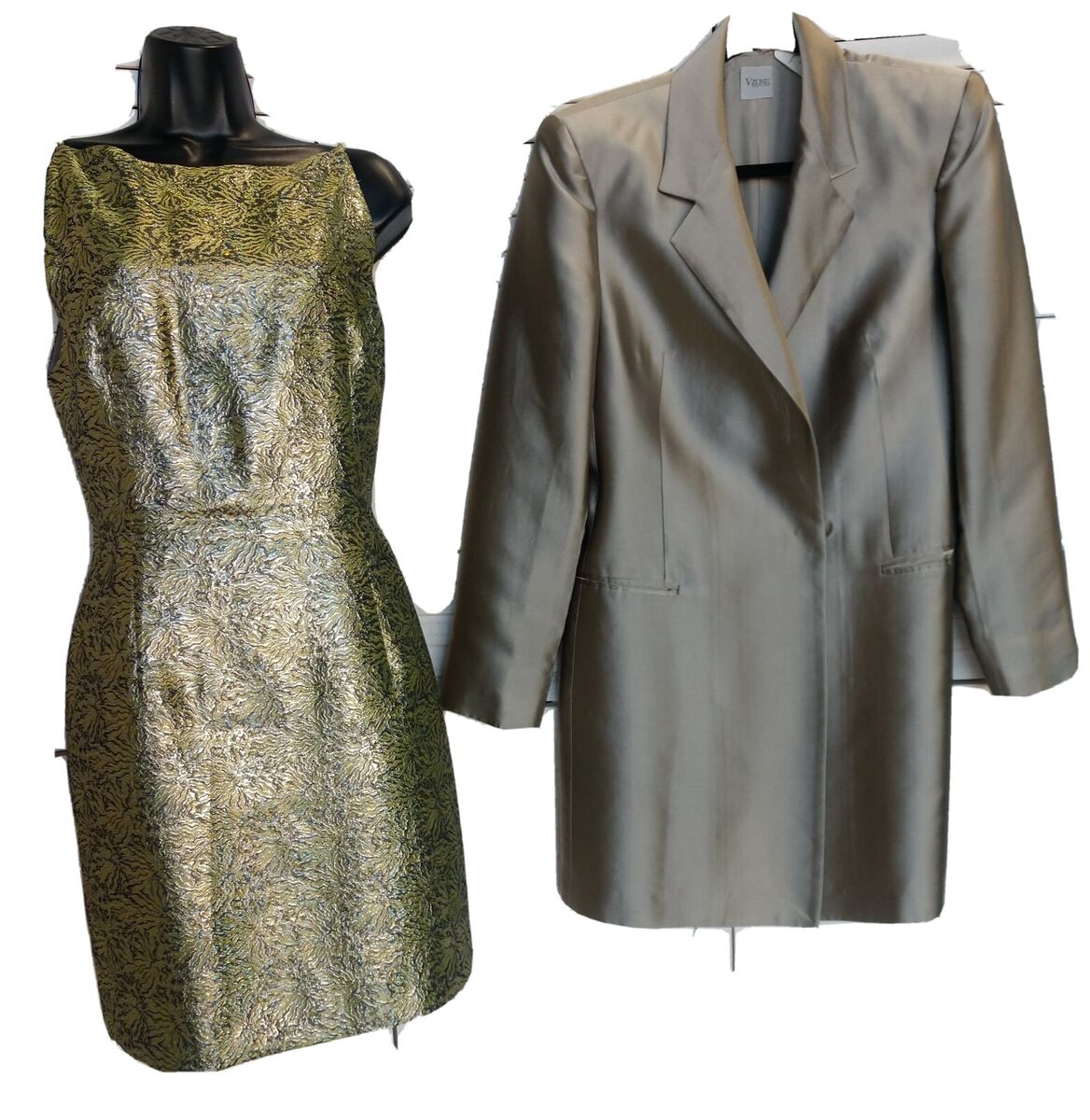 Valentino V Zone Womens Green metallic Dress & Top Coat Size Valentino V Zone Womens Green metallic Dress & Top Coat Size