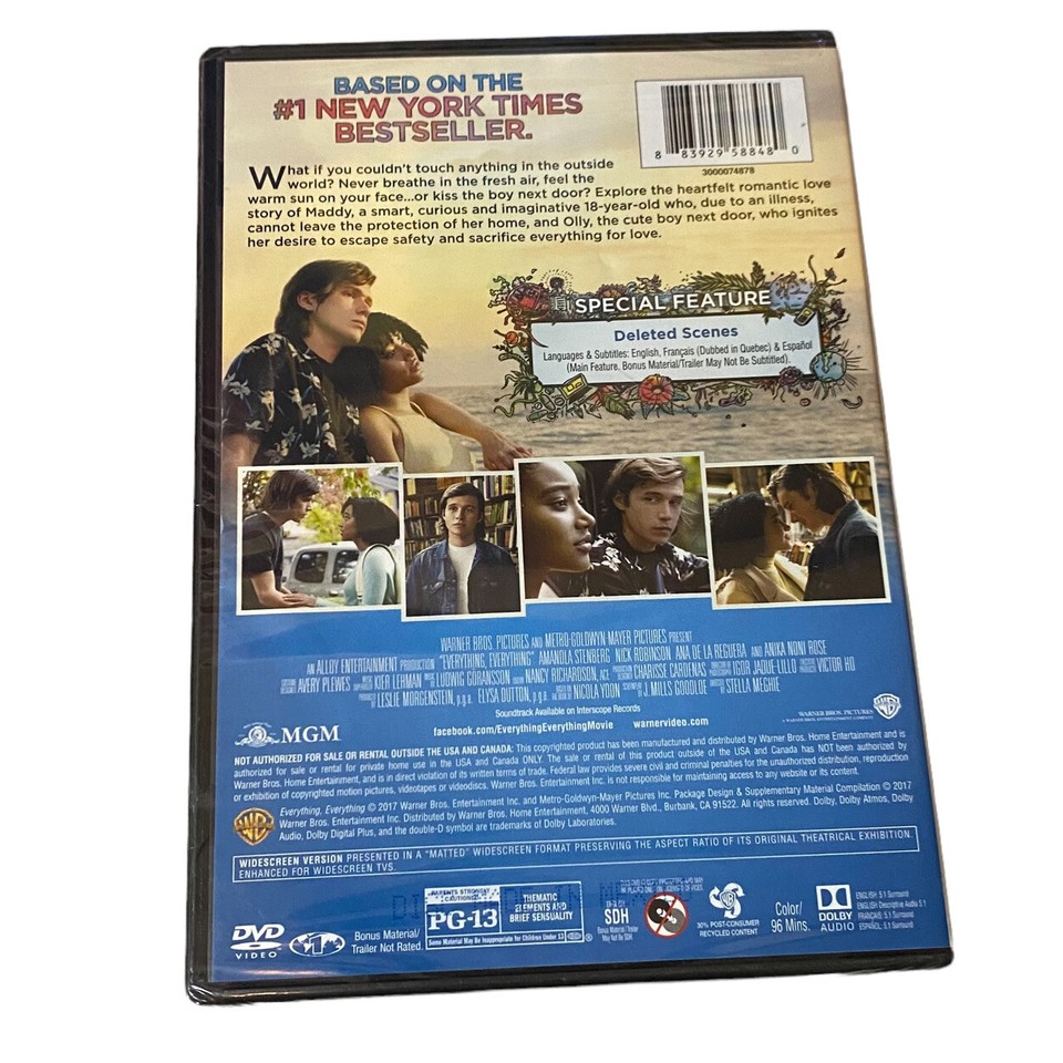Everything, Everything (DVD, 2017) Amandla Stenberg Nick Robinson - New ...