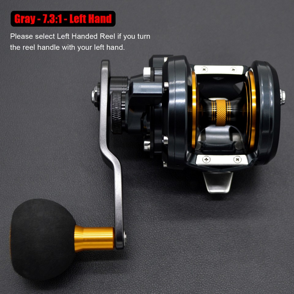 TICA X-Jigger Offshore Trolling Fishing Reel 22LB Lever Drag 42 IN Line ...