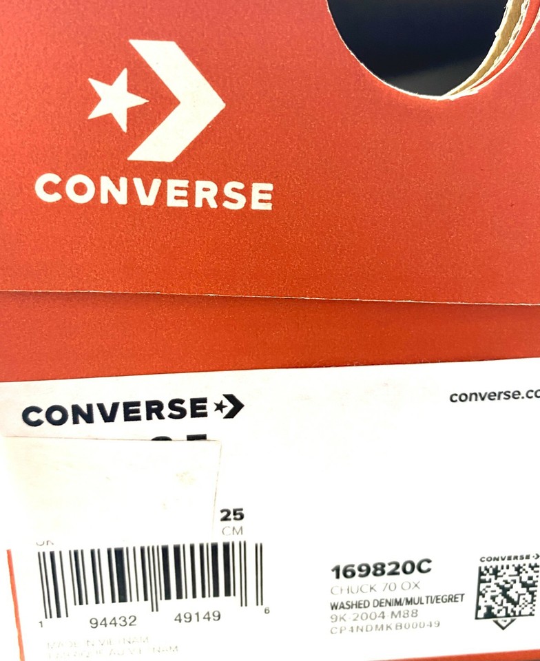 Converse CHUCK 70 Canvas Low Washed Horses Shoes Men’s Size Sneakers ...