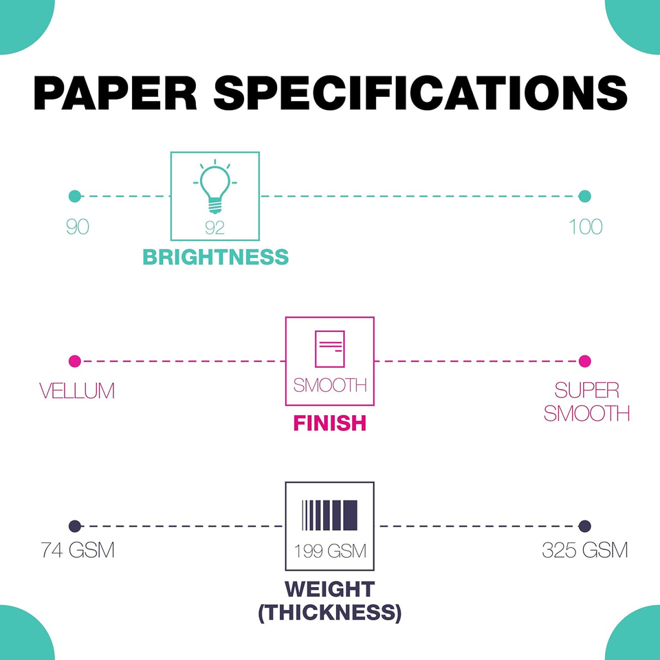Premium 110Lb White Cardstock Paper, 750 Sheets - Perfect for Crafts ...