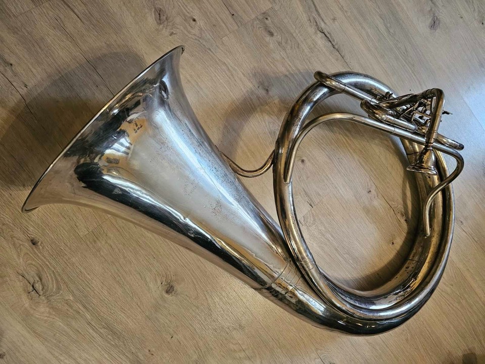 Helicon Eb Tuba Brass Pipe Wind Instrument Horn USSR Soviet Vintage ...