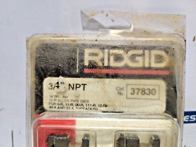 Ridgid 37830 12-R Alloy Pipe Dies ¾” NPT | eBay